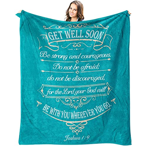 Get Well Soon Gifts for Women Blanket, Inspirational Encouragement Gifts for Women After Surgery, Surgery Recovery Feel Better Gifts for Women, Comforting Gifts for Cancer Patients Blanket 60" x 50"