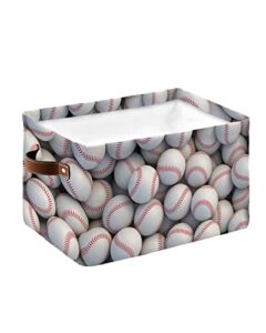 arttikke storage bins clothes organizer sports basketball texture storage cubes bin with handles,foldable storage boxes for closet,storage basket for organizing shelves