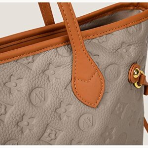 MBETA First Layer Cowhide Tote Bag Women's Fashion Casual Large Capacity one Shoulder Shopping Bag Retro Embossing Handbag