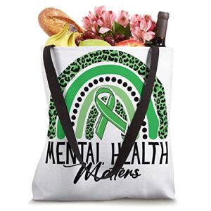 Mental Health Matters Rainbow Awareness Mental Health Tote Bag