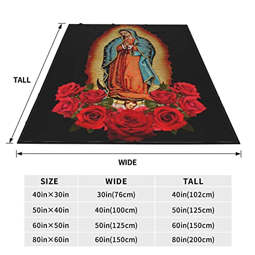 Virgin Mary Blanket Ultra-Soft Throw Blanket for Room Flannel Blankets Warm Fleece Throws Plush