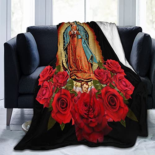 Virgin Mary Blanket Ultra-Soft Throw Blanket for Room Flannel Blankets Warm Fleece Throws Plush