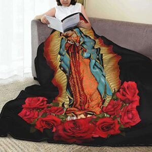 Virgin Mary Blanket Ultra-Soft Throw Blanket for Room Flannel Blankets Warm Fleece Throws Plush