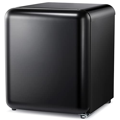 Havato 1.7 Cu.Ft Mini Fridge with Freezer,48 Liter mini refrigerator,Energy Saving,Low Noise,Single Door Compact Refrigerator,Adjustable Thermostat,for Dorm,Office,Bedroom and Garage （Black）