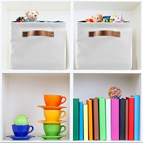 Gougeta Foldable Storage Basket with Handle, Cute Leopard Gnome Sunflower Rectangular Canvas Organizer Bins for Home Office Closet Clothes Toys 1 Pack