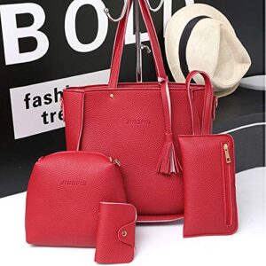 Tool Tote Bag Four Bags Crossbody Bags Tote Pieces Shoulder Four Women Handbag Set Bag Wallet Bag Water Bottle Tote