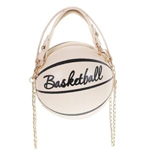 tendycoco 1pc basketball bag sling bag for women crossbody purse wallet purses for women crossbody zip around wallets for women evening bag round clutch purse pu hobo bag basketball handbag