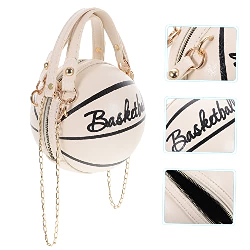 TENDYCOCO 1pc Basketball Bag Sling Bag for Women Crossbody Purse Wallet Purses for Women Crossbody Zip Around Wallets for Women Evening Bag Round Clutch Purse Pu Hobo Bag Basketball Handbag