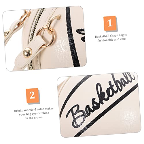 TENDYCOCO 1pc Basketball Bag Sling Bag for Women Crossbody Purse Wallet Purses for Women Crossbody Zip Around Wallets for Women Evening Bag Round Clutch Purse Pu Hobo Bag Basketball Handbag