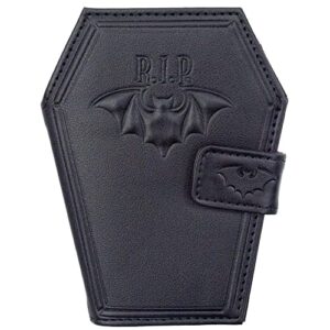 kreepsville 666 gothic embossed rip bat spooky coffin wallet