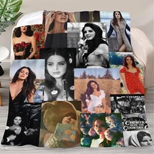 rwillppycfei best lana music del theme rey throw blanket, plush microfiber blankets and throws for all seasons, super cozy air conditioned blanket 40″x50″