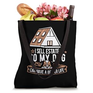 House Broker Dog - Real Estate Agent Tote Bag