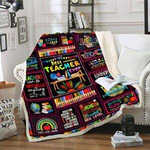 leitingya teacher gifts for women men, teacher appreciation gifts, teacher teachers day graduation retirement gifts, best teacher christmas throw blanket for couch bed 50 x 60