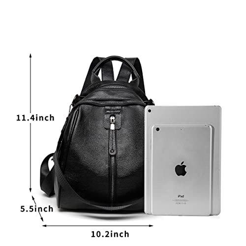 OFIHANLY Small Backpack Purse for Women Shoulder Bag PU Leather Medium Size Fashion Ladies Cute Anti Theft Travel Bag