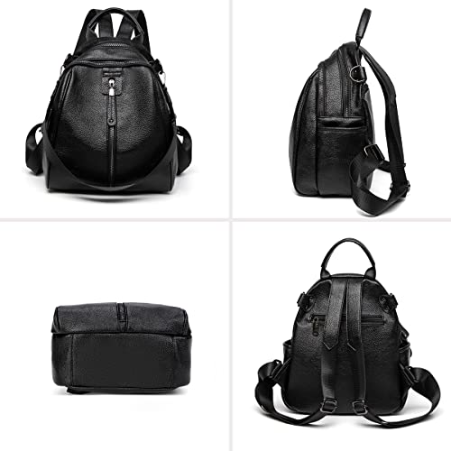 OFIHANLY Small Backpack Purse for Women Shoulder Bag PU Leather Medium Size Fashion Ladies Cute Anti Theft Travel Bag