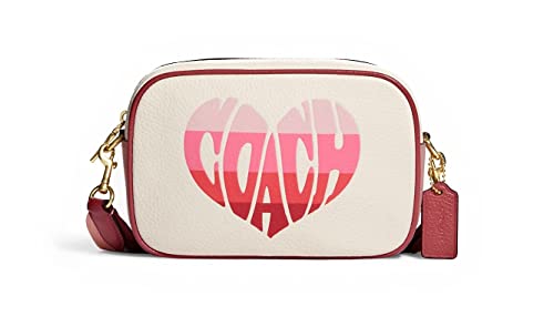 COACH Womens Mini Jamie Camera Bag In Leather (IM/Chalk Multi With Stripe Heart Motif)