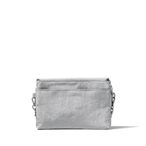 Baggallini Flap Crossbody w/Chain Silver Shimmer One Size