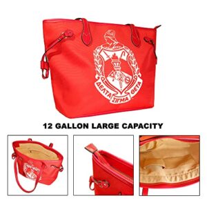 Canvas Delta Sigma Theta Tote Shoulder Bag for Women, Large Capacity Work Business Travel Tote