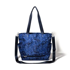 Baggallini Carryall North/South Tote Ink Hydrangea One Size