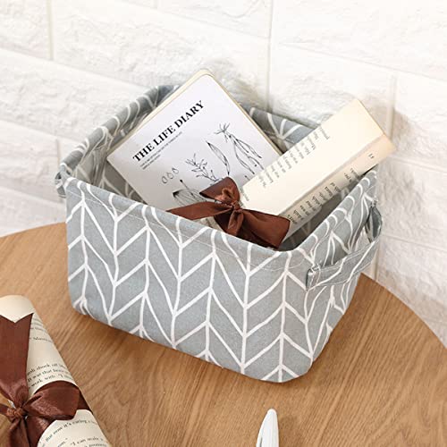 3-Pack Small Storage Baskets, Closet Organizing Bins, for Toys, Books, Cosmetic and Small Sundries Organizing, 7.9 * 5.6 * 6.3 In