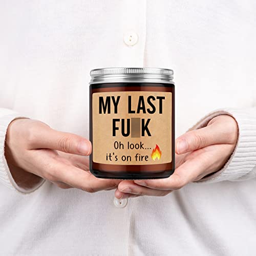 Miracu My Last F Scented Candles - Relaxing Funny Gifts for Women, Men, Best Friend, BFF, Coworker, Mom, Sister, Daughter - Inappropriate Birthday Gifts, Valentines Day Gifts for Girlfriend, Boyfriend