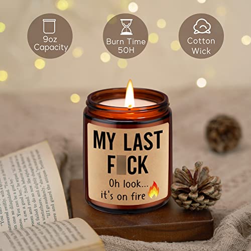 Miracu My Last F Scented Candles - Relaxing Funny Gifts for Women, Men, Best Friend, BFF, Coworker, Mom, Sister, Daughter - Inappropriate Birthday Gifts, Valentines Day Gifts for Girlfriend, Boyfriend