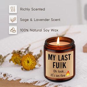 Miracu My Last F Scented Candles - Relaxing Funny Gifts for Women, Men, Best Friend, BFF, Coworker, Mom, Sister, Daughter - Inappropriate Birthday Gifts, Valentines Day Gifts for Girlfriend, Boyfriend