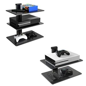 perlesmith floating av shelf double wall mount tv shelf