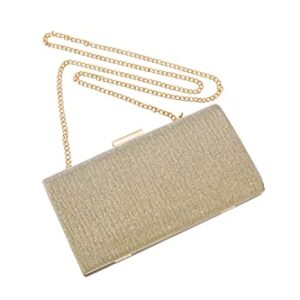 Rucavono Gold Clutch,Women's Evening Handbags Gold Evening Crossbody Shoulder Bag Gold Clutch Purses For Women Evening For Wedding Party Bridal Prom