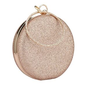 Gets Women Top Handle Handbags Tote Bag Clutch Purse for Women With Rhinestone Circular Ring