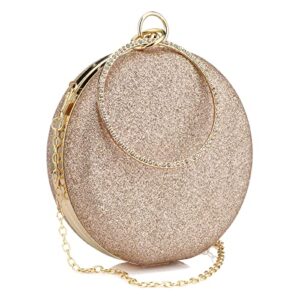 Gets Women Top Handle Handbags Tote Bag Clutch Purse for Women With Rhinestone Circular Ring