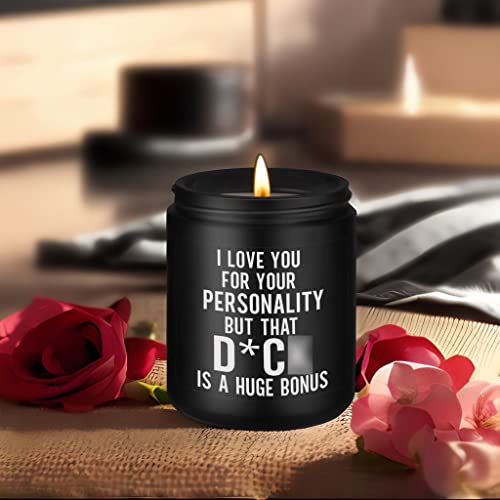 GSPY Scented Candles - Valentines Day Gifts for Men, Gifts for Him, Boyfriend Gifts, Husband Gifts - I Love You for Your Personality - Funny Anniversary, Birthday Gifts for Boyfriend, Husband, Fiance