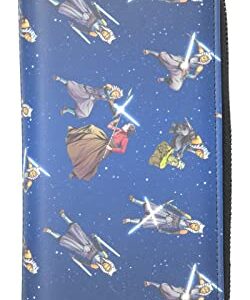 Loungefly Disney Star Wars Ahsoka Tano and Grogu The Mandalorian Allover Print Zip Around Wallet