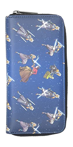 Loungefly Disney Star Wars Ahsoka Tano and Grogu The Mandalorian Allover Print Zip Around Wallet