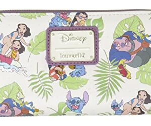 Loungefly Disney Lilo and Stitch Allover Print Zip Around Wallet