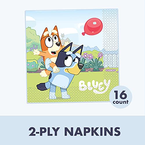 Unique Bluey Birthday Party Supplies | Serves 16 | Bluey Party Supplies | Bluey Birthday Decorations | Bluey Party Decorations | Bluey Plates and Napkins