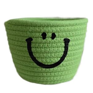 mbeta smiley face storage basket cosmetics wall mounted woven rattan basket storage