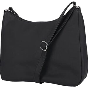 MultiSac Solid Riverside Hobo Crossbody Bag Black