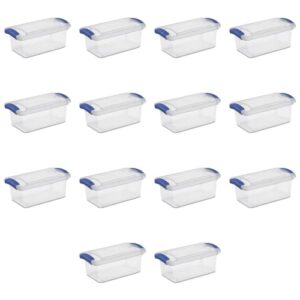 7 qt. latch box plastic, stadium blue, set of 14 ,qh 242 (count:14.0)