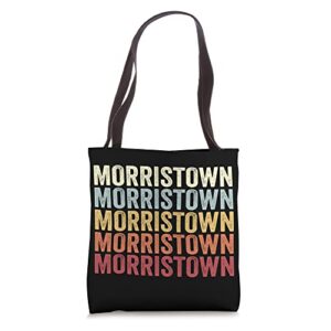 morristown new jersey morristown nj retro vintage text tote bag