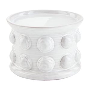 mud pie beaded pillar holder, white