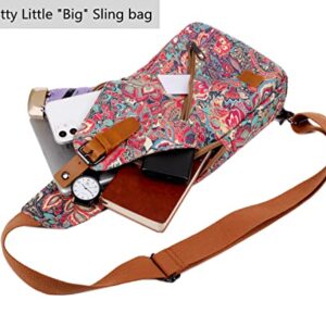 Women's Small Floral Sling Bag Pretty Backpack Purse Crossbody Bag Shoulder Bag for Women XB-18 (HS)