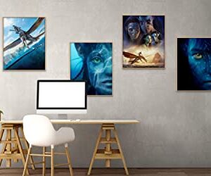 Avatar: The Way of Water 2022 - Set of 6 Promo Movie Poster Prints, (8x10s) Pandora wall art decor of Jake Sully, Neytiri, Kiri, Tonowari, Ronal