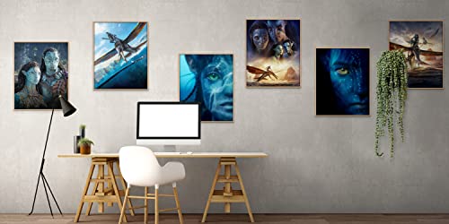 Avatar: The Way of Water 2022 - Set of 6 Promo Movie Poster Prints, (8x10s) Pandora wall art decor of Jake Sully, Neytiri, Kiri, Tonowari, Ronal