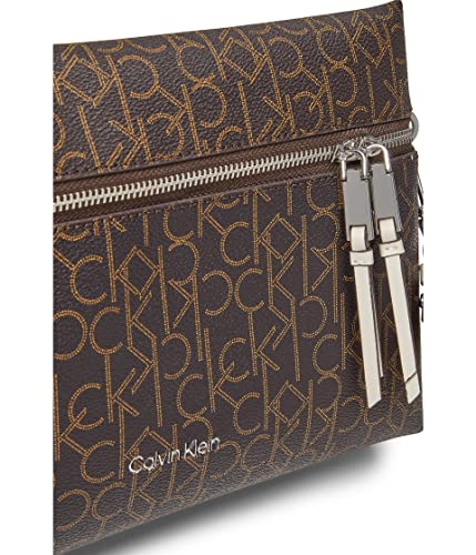 Calvin Klein Lola Signature Crossbody Brown/Khaki/White PROCESSING PROCESSING