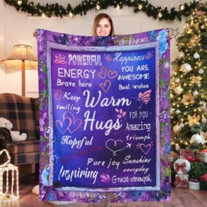 get well soon gifts for women inspirational gifts for women fleece throw blanket super soft fleece flannel plush microfiber blanket for couch bed sofa(50″ x 60″)