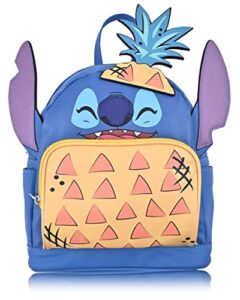 disney lilo and stitch mini backpack for adults and teens womens double strap shoulder bag (blue pineapple)