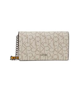 calvin klein valentina wallet on a string vanilla/khaki/daffodil one size