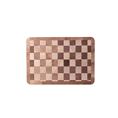 MMOOCO Chopping Board, Creative Chessboard Cutting Board Wood Chopping Block Moist-Proof Kitchen Board