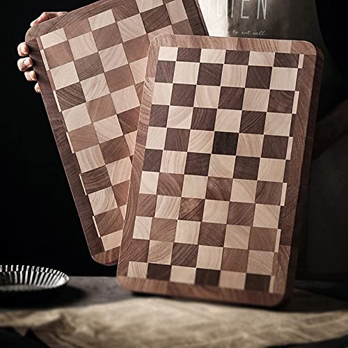 MMOOCO Chopping Board, Creative Chessboard Cutting Board Wood Chopping Block Moist-Proof Kitchen Board